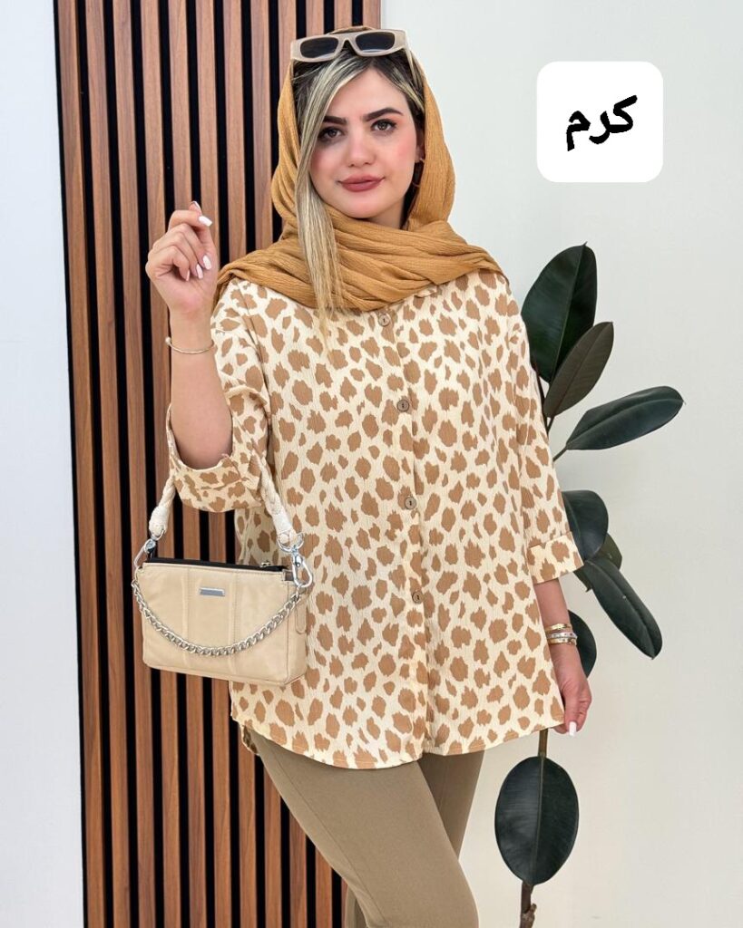 مانتو شومیزی پلنگی کد f389 - بوتیک زنانه وانیک مد